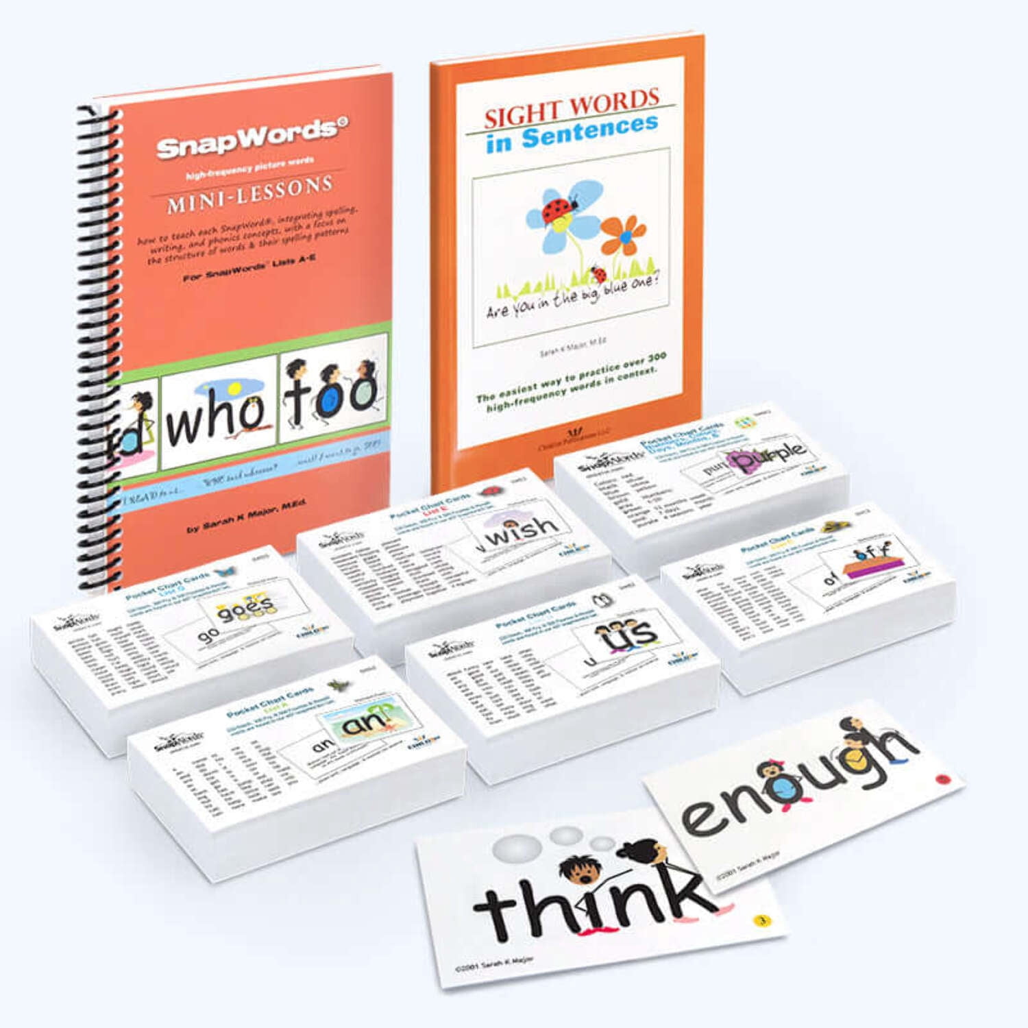 SnapWords® 306 Sight Word Alphabet Pocket Chart Cards for Learning ...