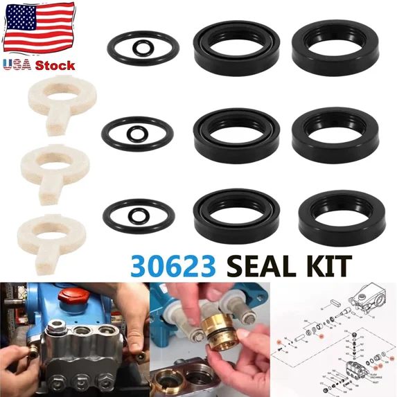 30623 Seal Kit for Cat Pump 30 31 34 35 310 340 350 Model Pressure ...
