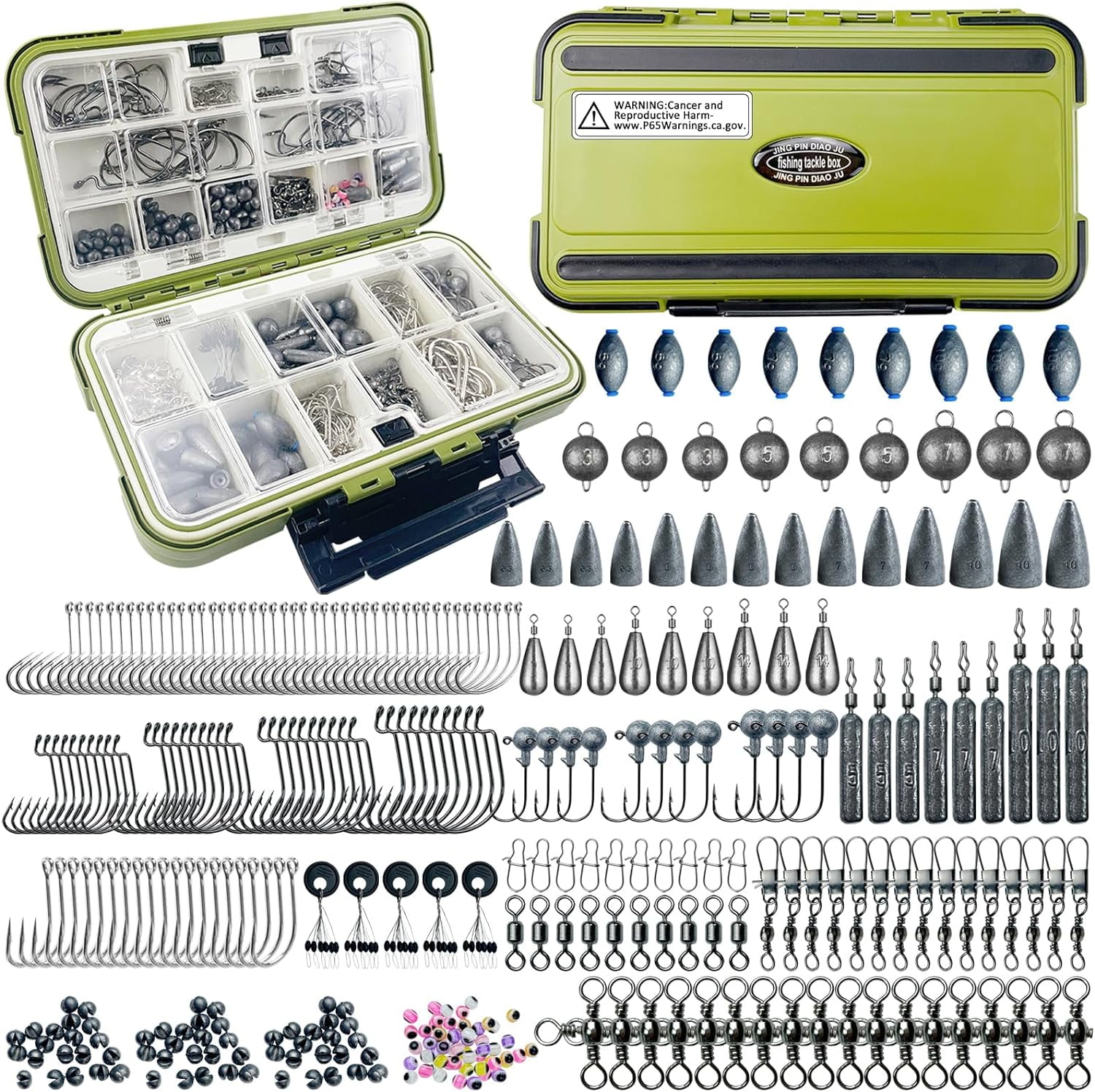 306pcs Fishing Lure Accessories Kit Including Fishing Hooks, Fishing ...