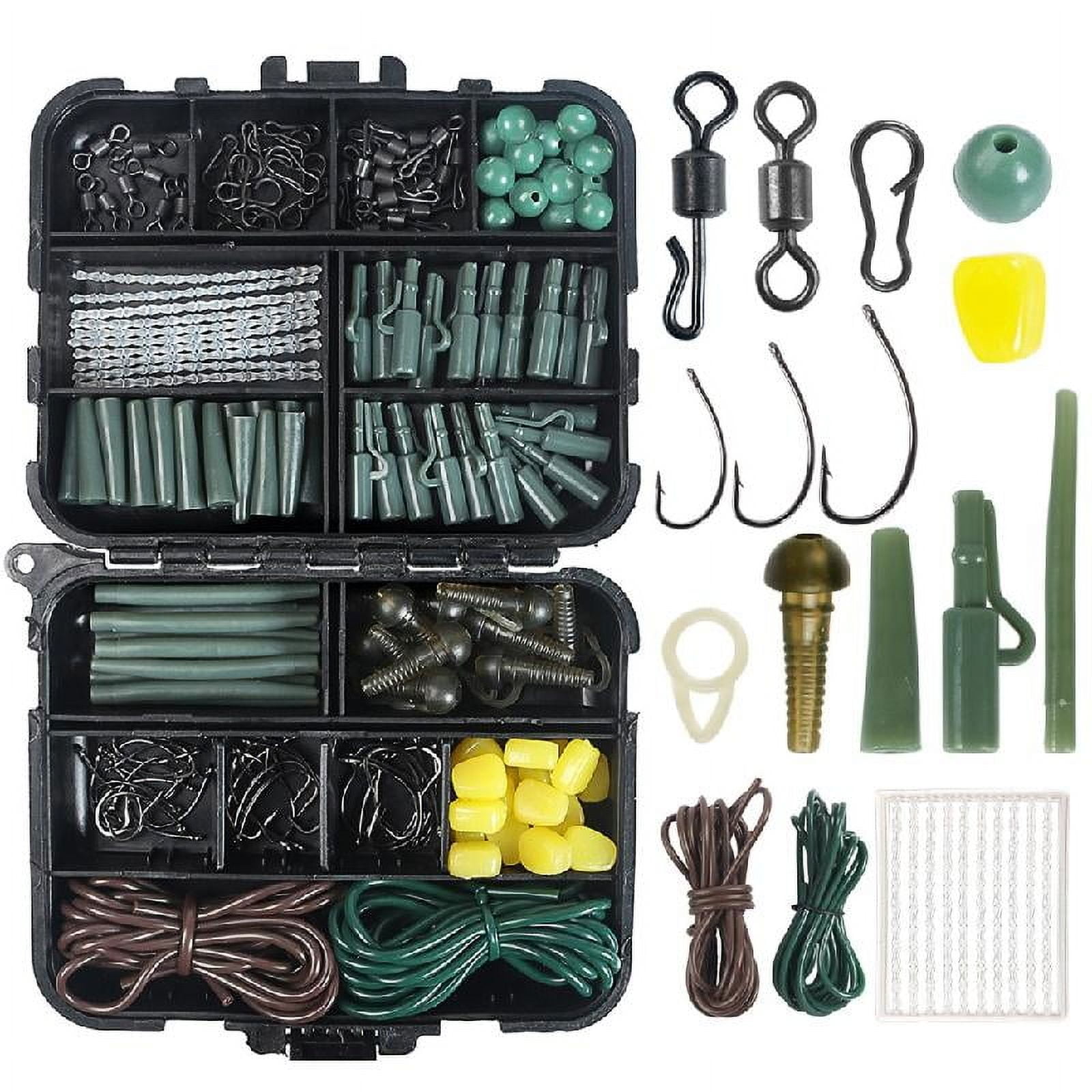 307pcs Carp Fishing Tackle Box Fishing Accessory Swivels Corn Baits ...