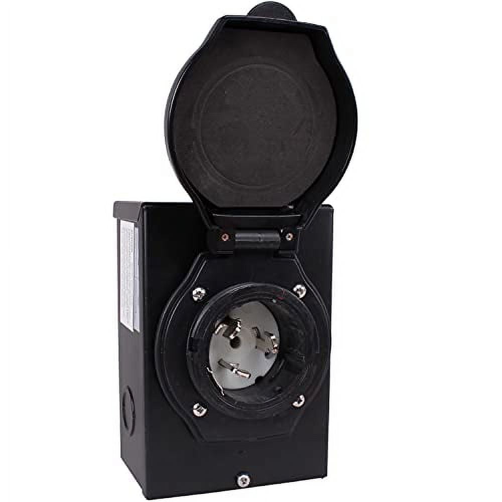 50A Power Inlet Box for Generator Waterproof Cover SS-2-50P 50 Amp 125 ...