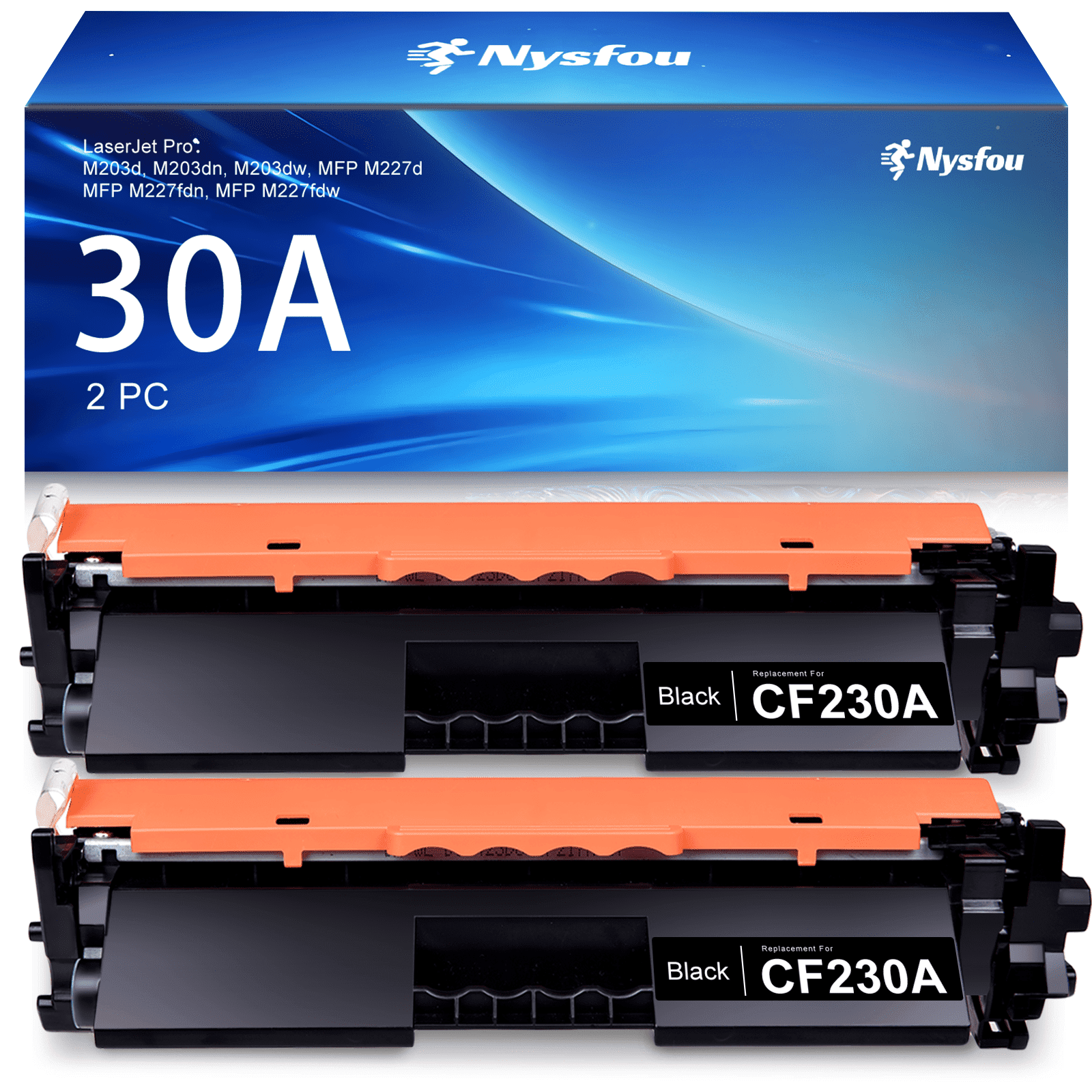 30A CF230A Black Toner Cartridge Compatible for HP 30A CF230A 30X CF230X Toner for Laserjet Pro ...