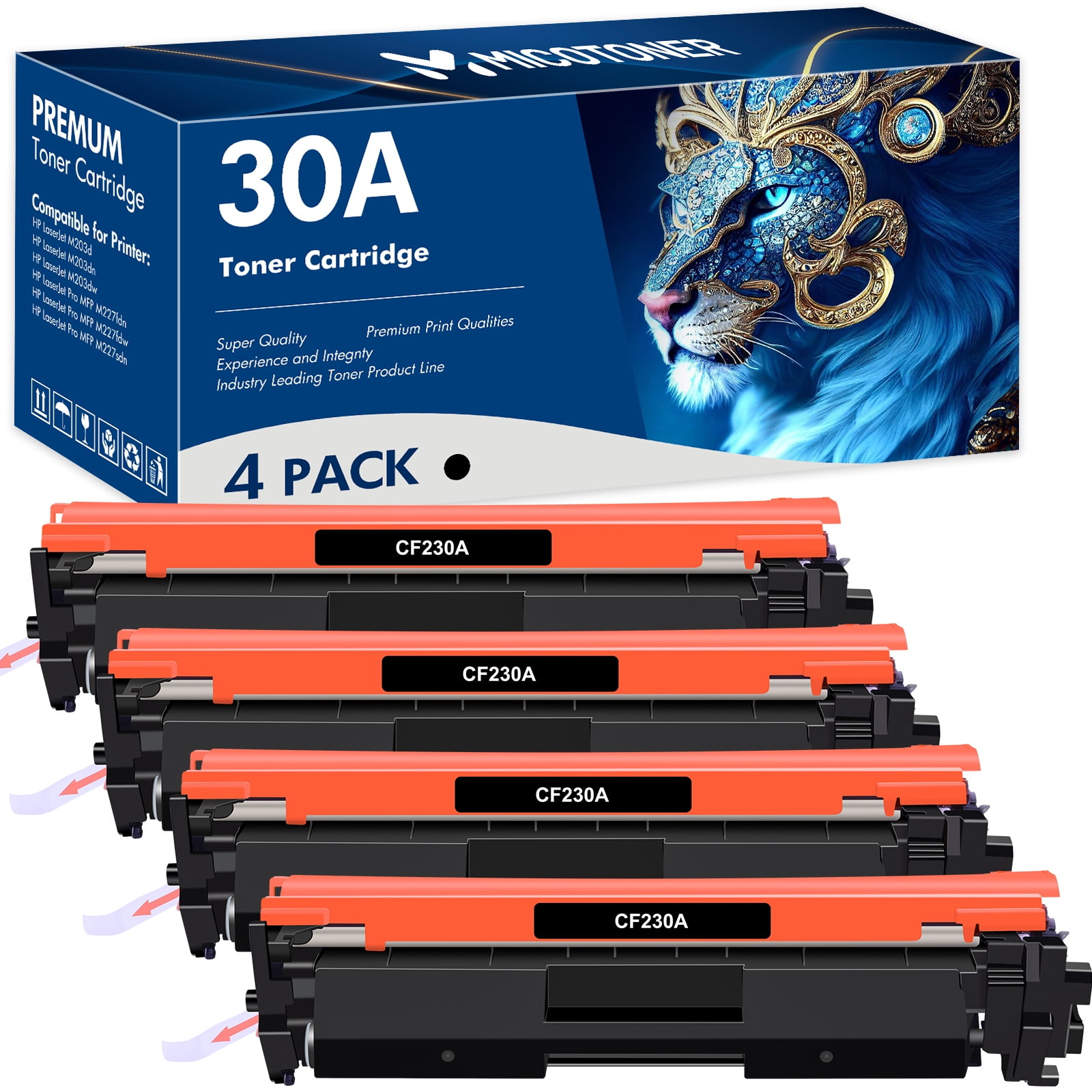 30A CF230A Toner Cartridges Compatible for HP Laserjet Pro M203dw MFP M227fdw M203dw M227fdn ...