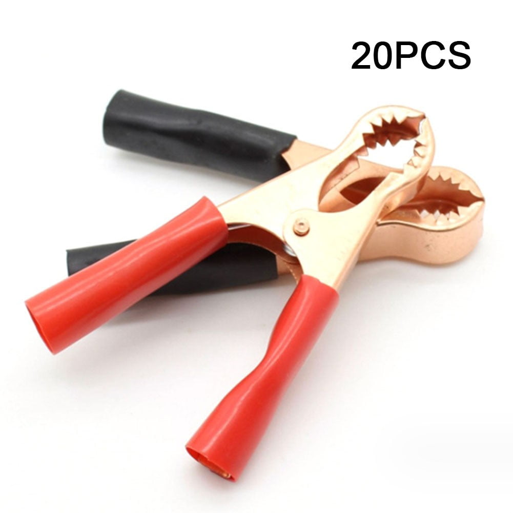 30A Crocodile Clip Battery Clip Car Battery With Wire Connection Spring ...