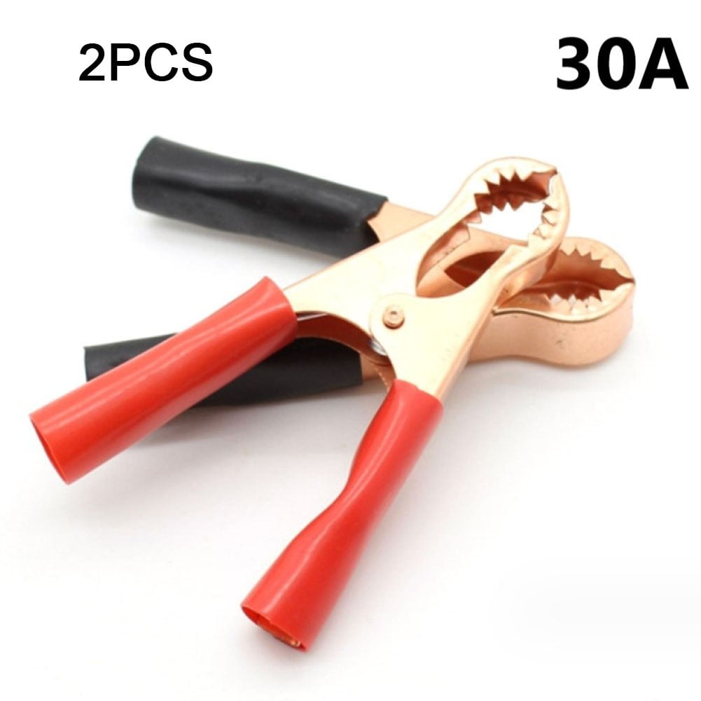 30A Crocodile Clip Battery Clip Car Battery With Wire Connection Spring ...