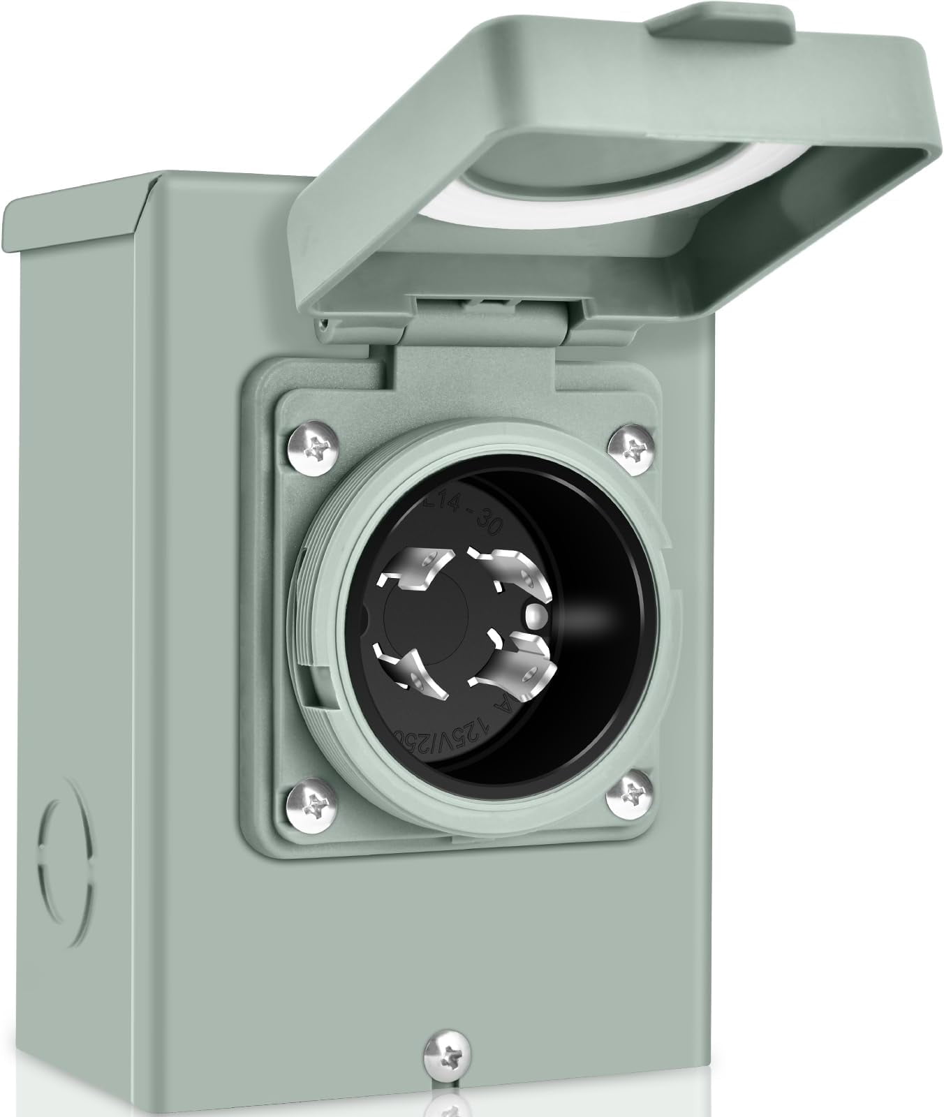 30A Generator Power Inlet Box NEMA 3R Generator Outlet Box for Outdoor ...