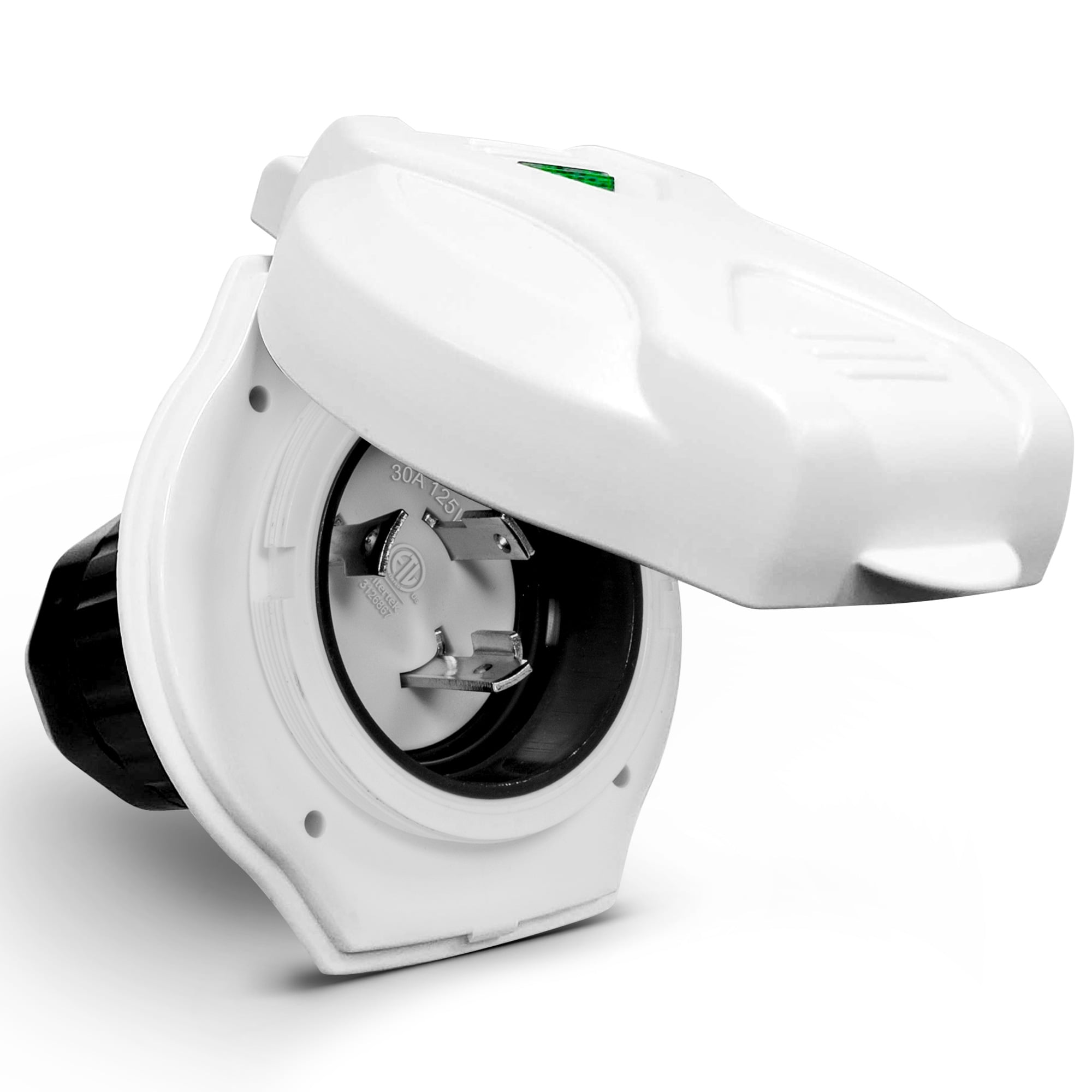 30A Inlet Shore Power Supply Receptacle for RV Camper Boat [NEMA L5-30P ...