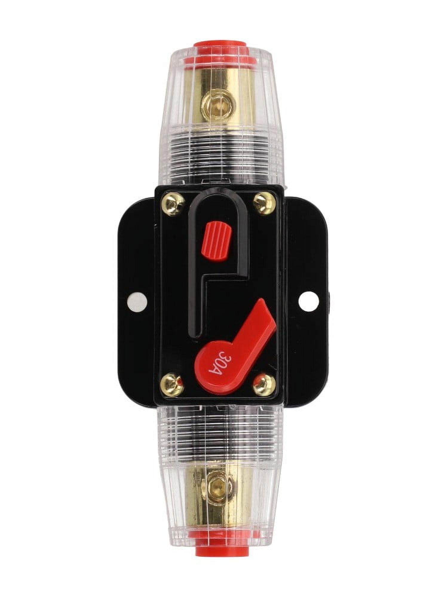 30A Inline Circuit Breaker Resettable 12-24V Fuse Holder For Overload ...