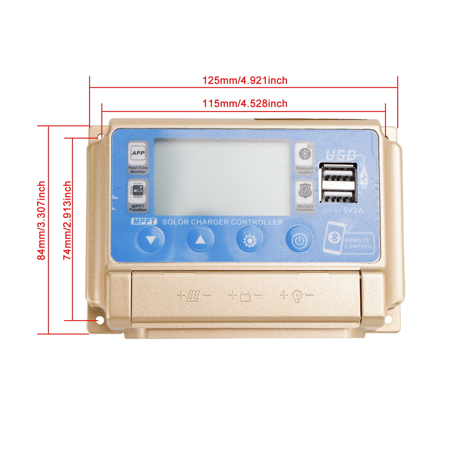 30A MPPT Bluetooth APP Solar Charge Controller Charger Fits for 12V/24V ...