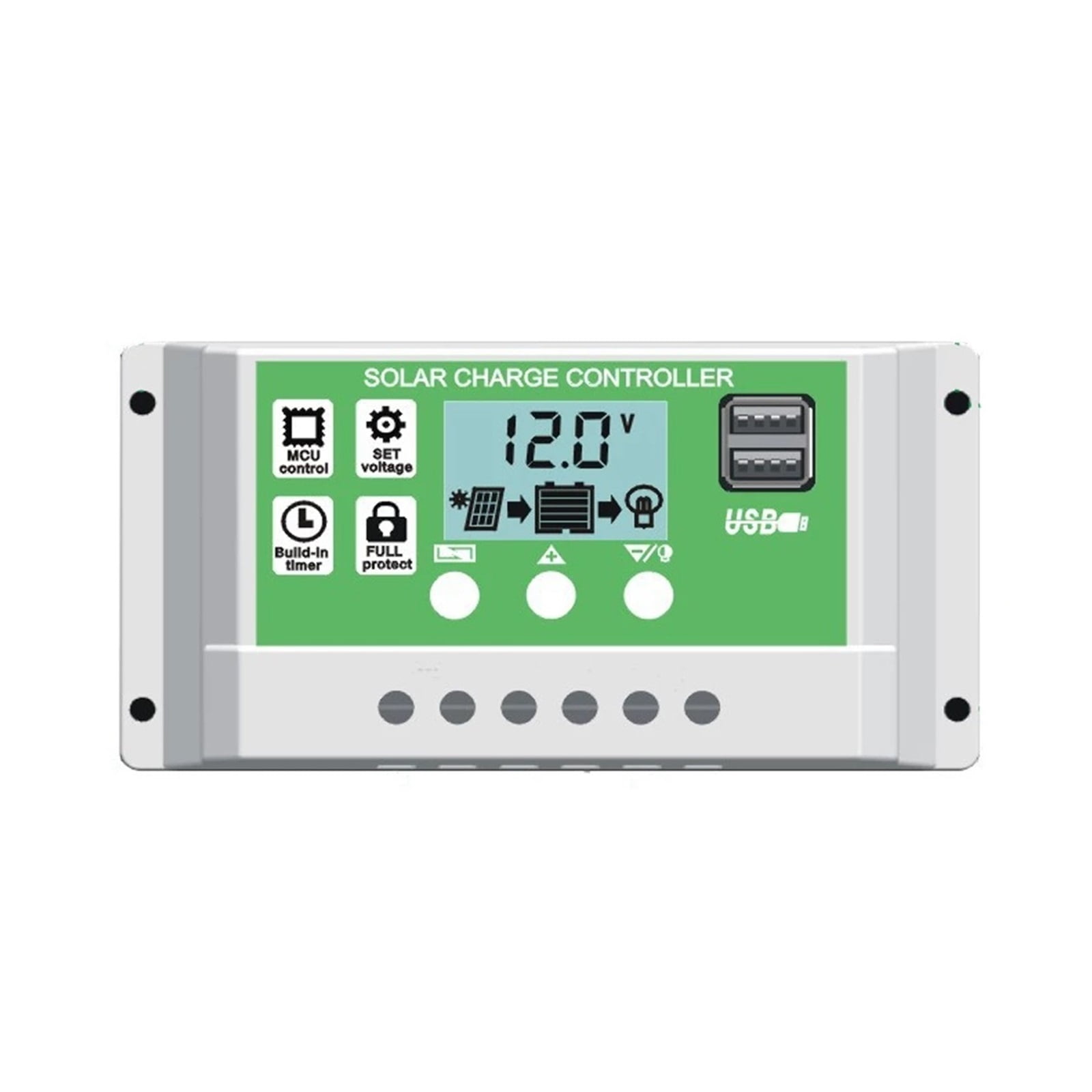 30A PWM Solar Charge Controller For Lithium Batteries 12V 24V 1920W ...