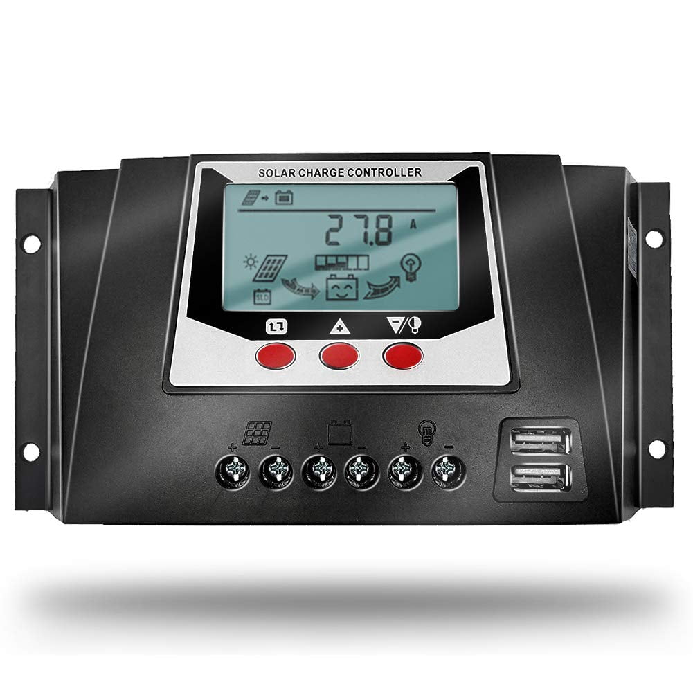 30A Solar Charge Controller 12V/24V/36V/48V With Intelligent Automatic Identification Regulator ...