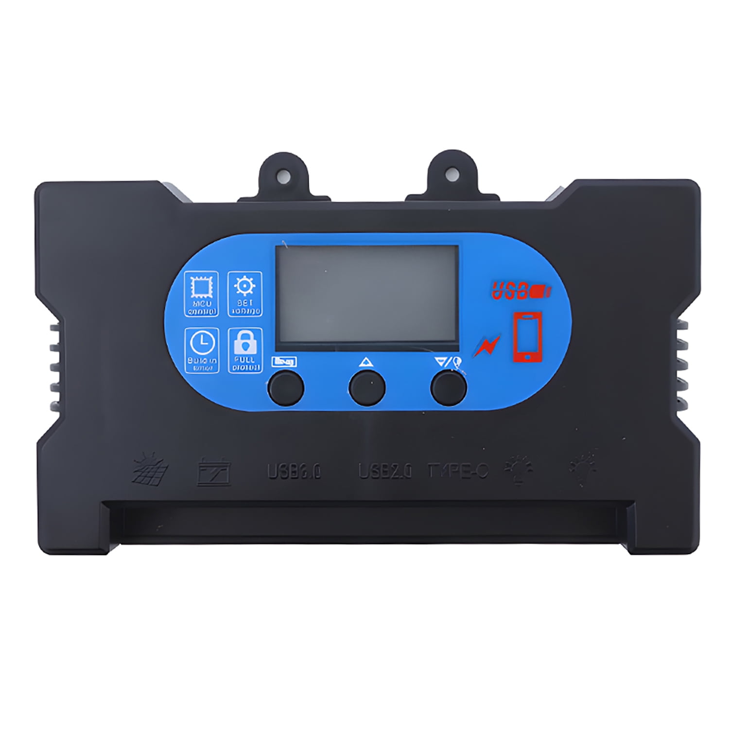 30A Solar Charge Controller 12V/24V Solar Panel Intelligent Regulator ...