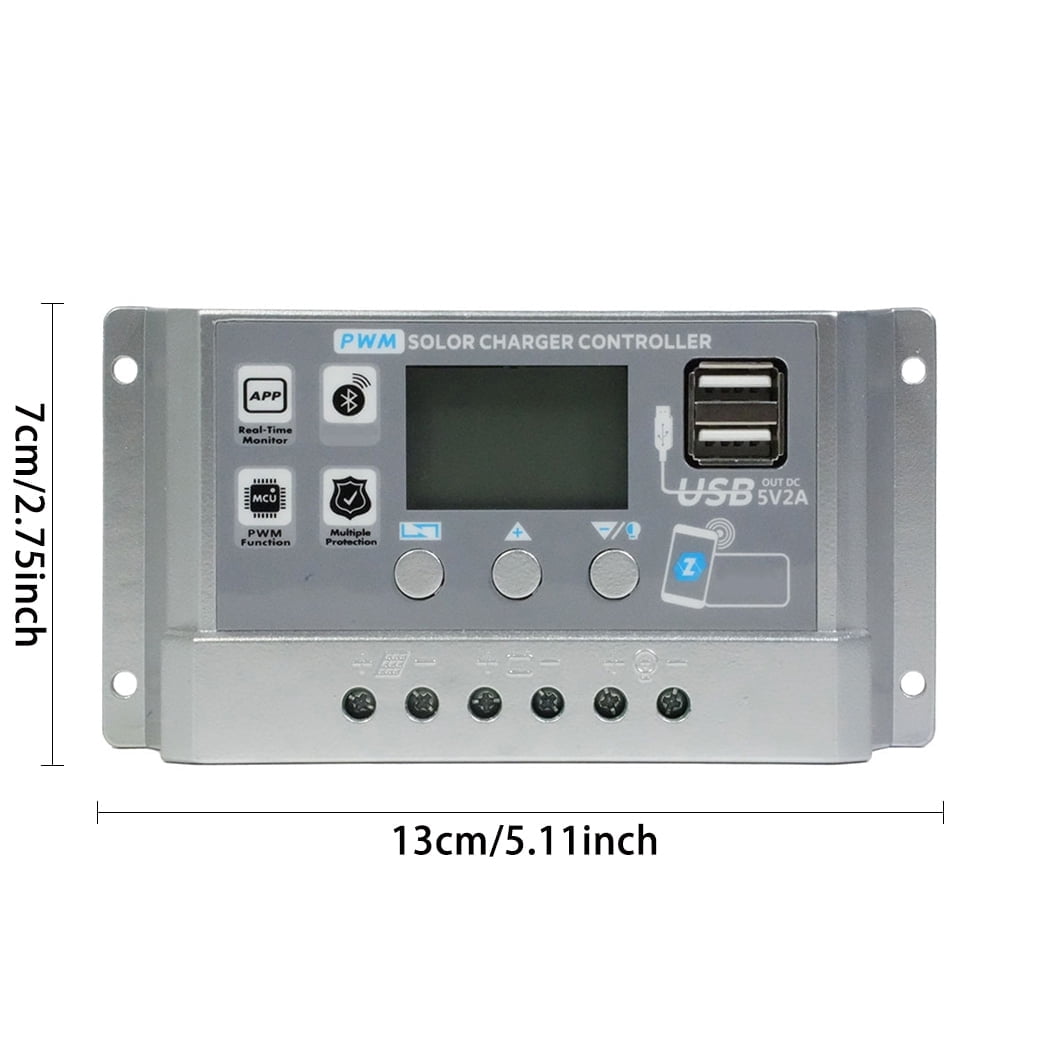 30A Solar Charge Controller PWM 12V 24V Solar Panel Battery Charger ...