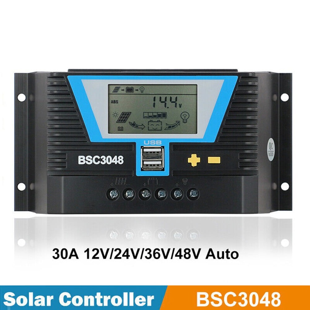 30A Solar Controller Battery Regulator Of Light Dual Time Control And ...