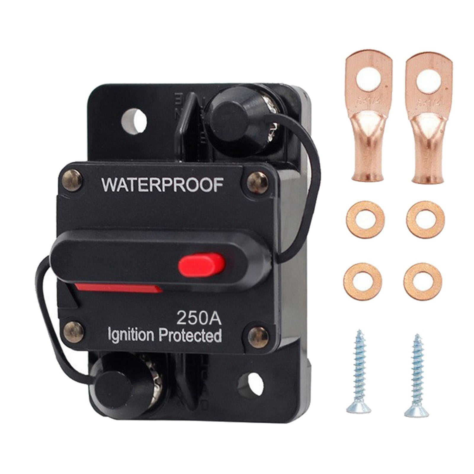 30A Waterproof Circuit Breaker with Manual Reset, Ignition Protected ...
