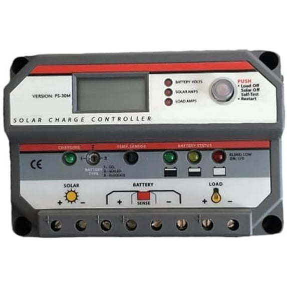 30A for PWM Solar Charge Controller Regulator with LCD Display, PS ...