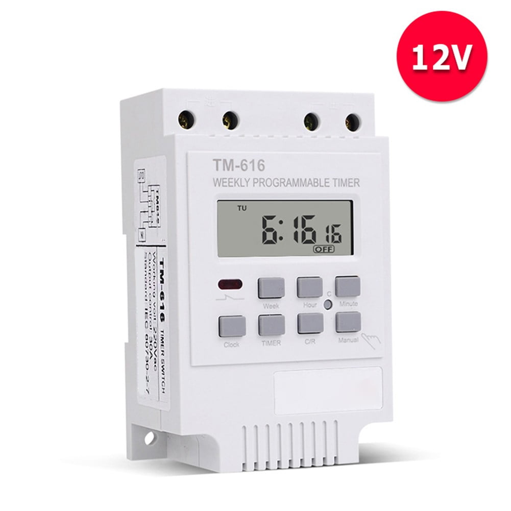 30AMP Weekly Programmable Digital Time Switch Relay Timer 220V DIN Rail ...