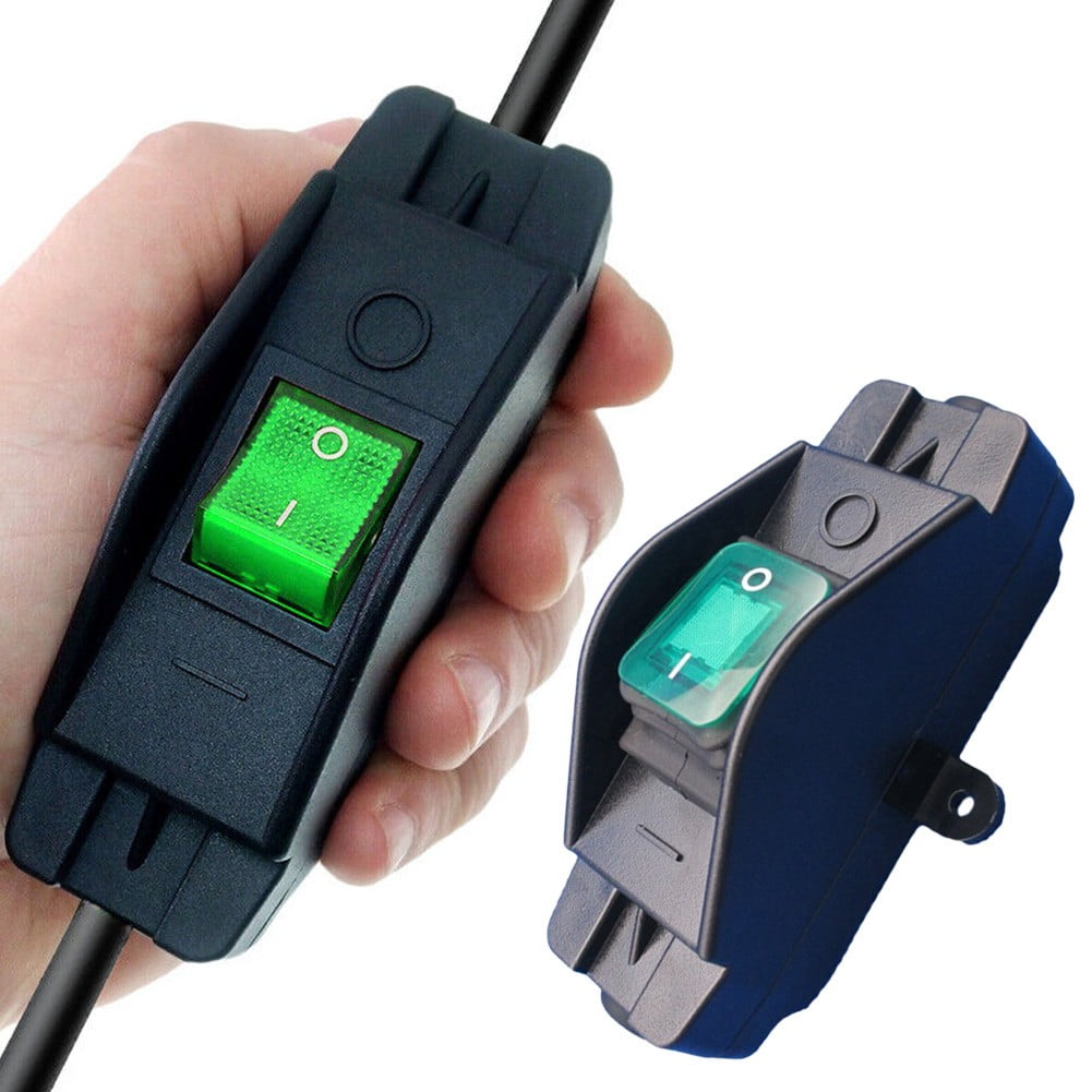 30Amp Large Current Inline Cable Rocker Switch Max Ac250V Led Indicator ...
