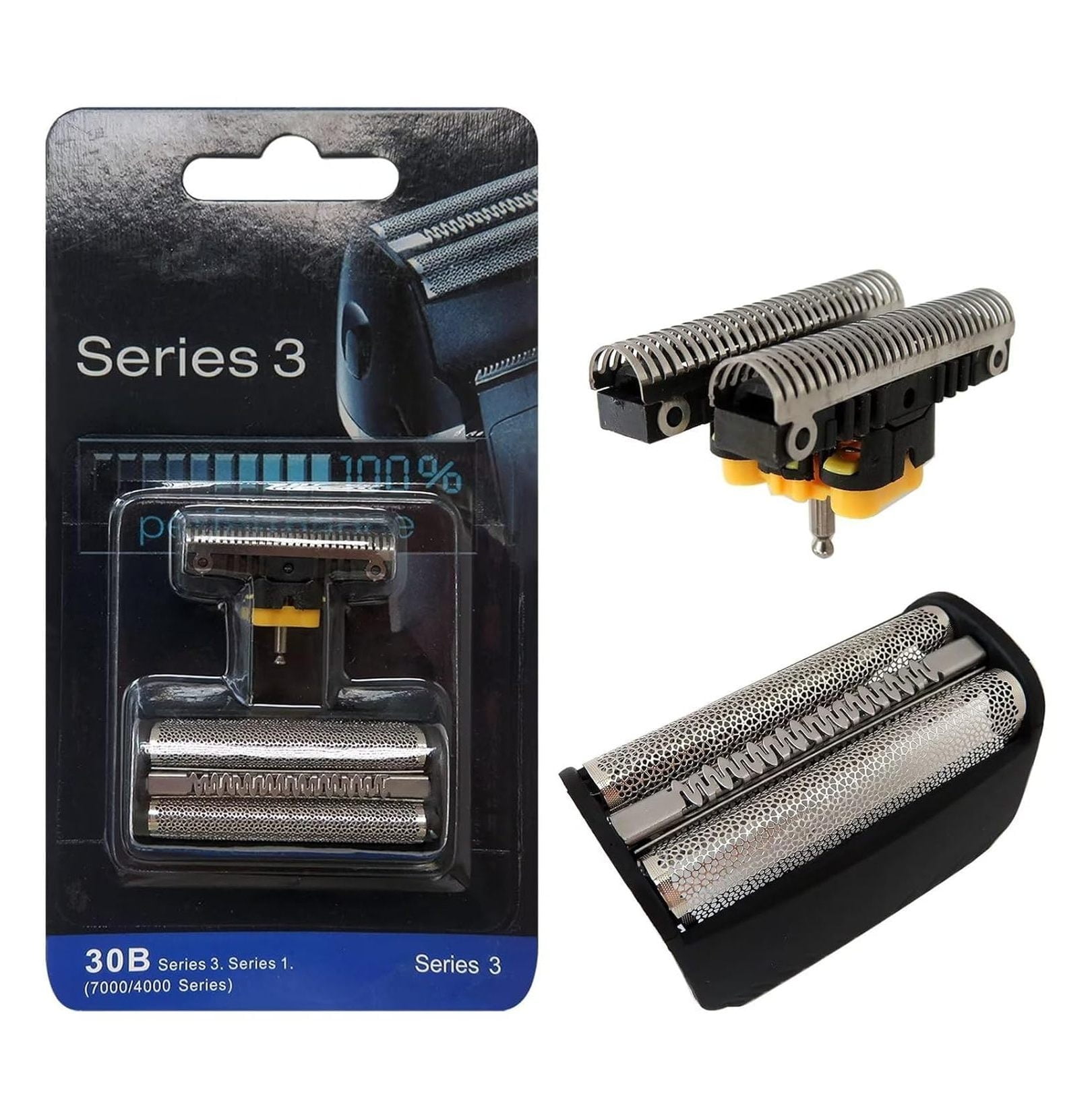 30B Shaver Cutter Head Replacement for Braun Series 3 - 7504, 7505 ...