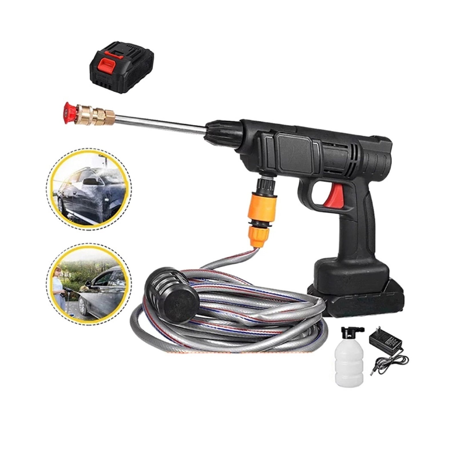 30BAR Cordless High Pressure Cleaner Washer Spray Water Gun Car Wash ...