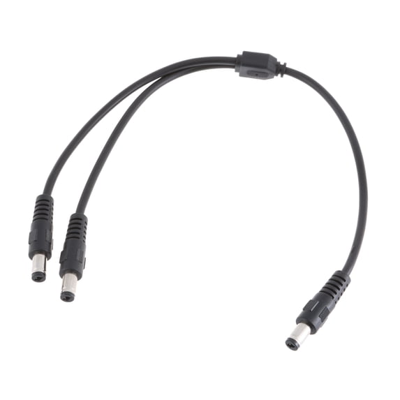 30CM 5.5x2.1mm Y Splitter Cable 18AWG Male to Male 5.5MMx2.1MM Splitter ...