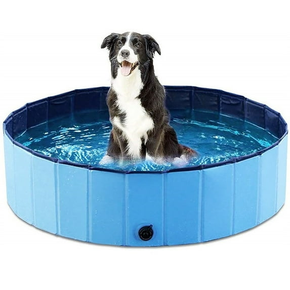 30CM Diameter Collapsible Pet Dog Bath Pool, Kiddie Pool Hard Plastic ...