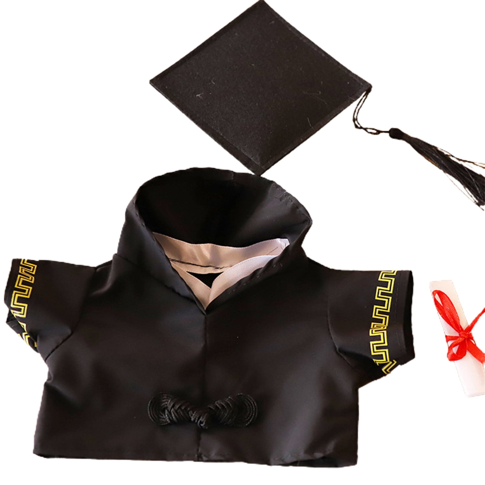 30CM Doll Graduation Gown Set with Tassels Hat Diploma DIY Plush Toy ...