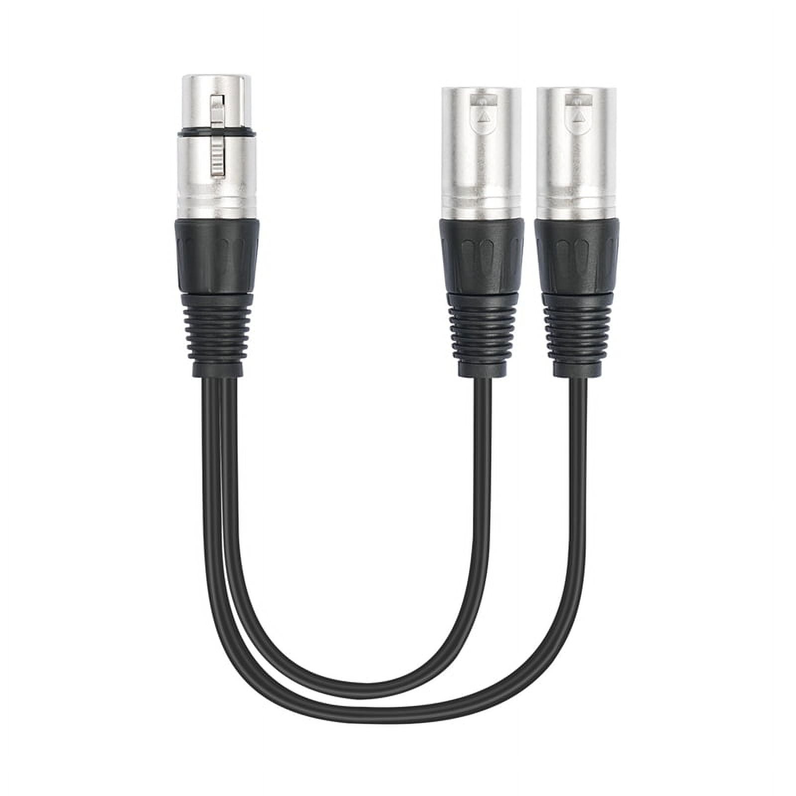 30Cm 3 Pin XLR Female to Double Male Y Splitter Cable,Microphone ...