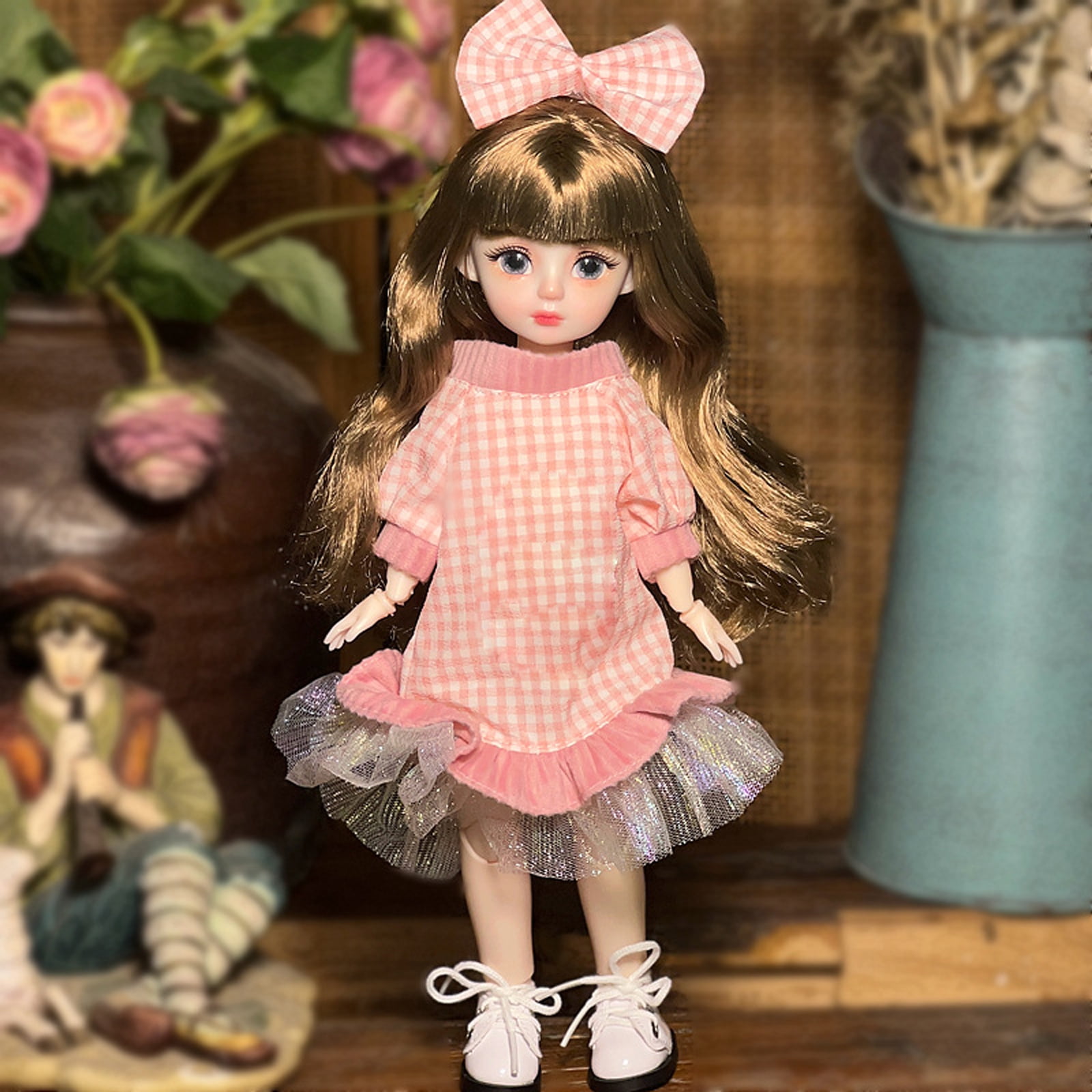 30Cm Articulated Doll with Hand-Painted Lip Makeup and Interchangeable ...