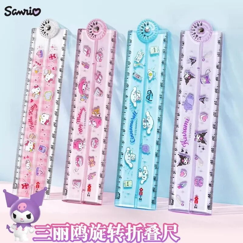 30Cm Ruler Kawaii Sanrio Hello Kitty My Melody Kuromi Cinnamoroll ...