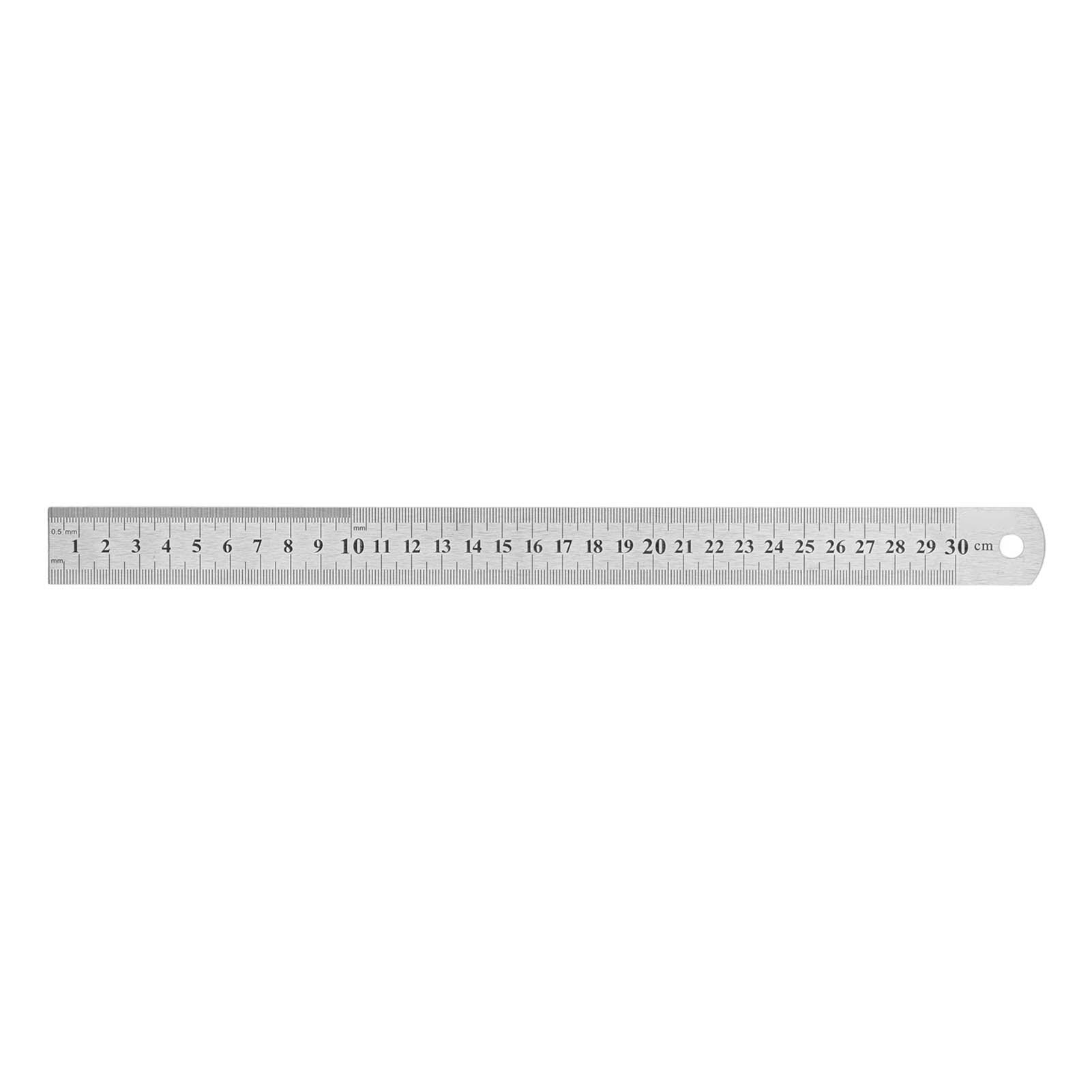 30Cm Ruler Measurable Length Clear Scale Accurate Stainless Steel Metal ...