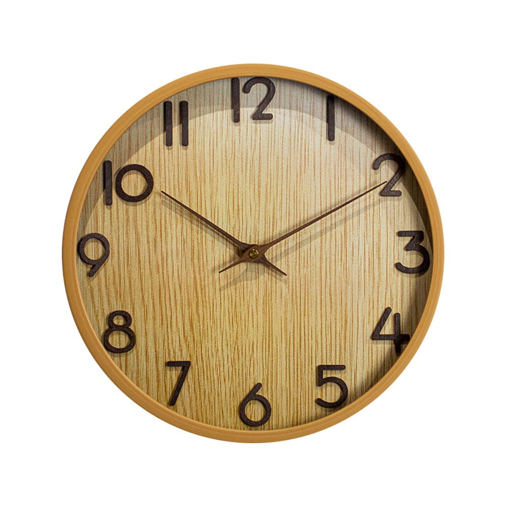 30Cm Silent No Ticking 3D Numbers Vintage Wall Clock For Decoration ...