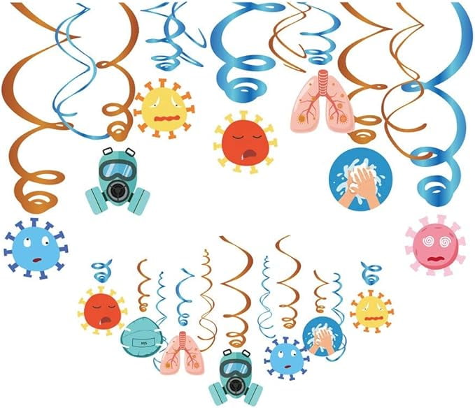 30Ct Nurse Hanging Swirl Decorations, Party Supplies, Birthday Theme ...