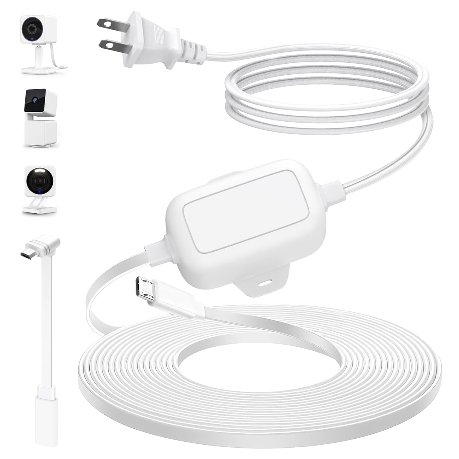 30FT Outdoor Power Adapter for WYZE Cam V4, WYZE Cam OG/V3/V3 Pro, L ...