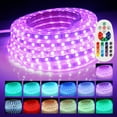 30FT RGB LED Rope Strip Light, Waterproof, Multi-color, Controller ...