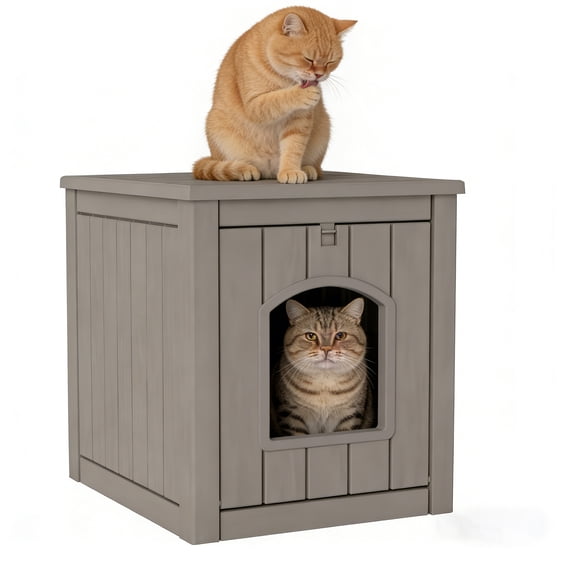 Decksplore 30Gal Outdoor Cat House – Waterproof, Non-Toxic Shelter for ...
