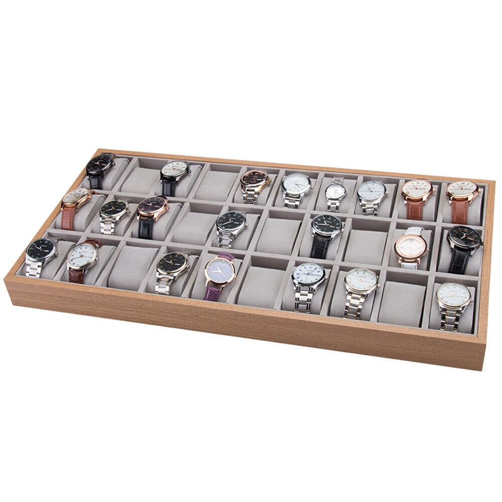 30Grids Watch Display Case Tray W/Pillow Storage Organizer Jewelry ...