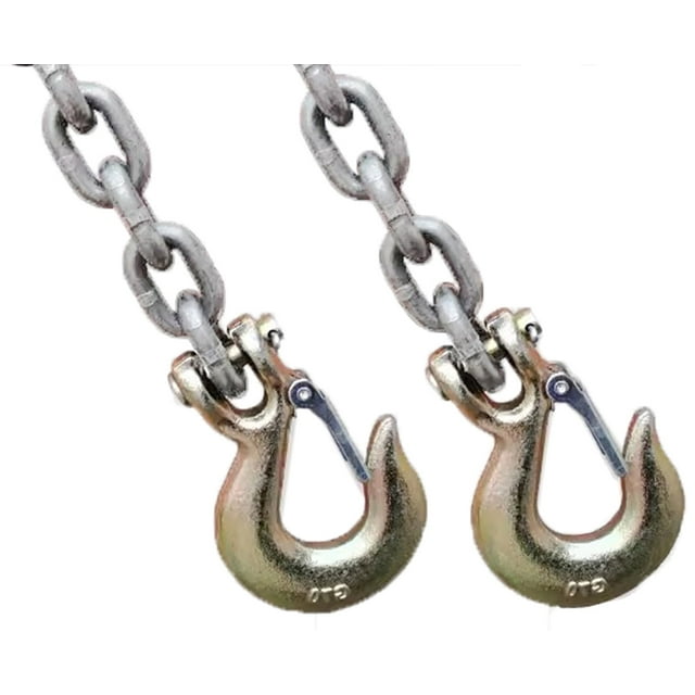 30IN 5/16 2 Pcs Trailer Safety Chains with Hooks Safety Chain with ...