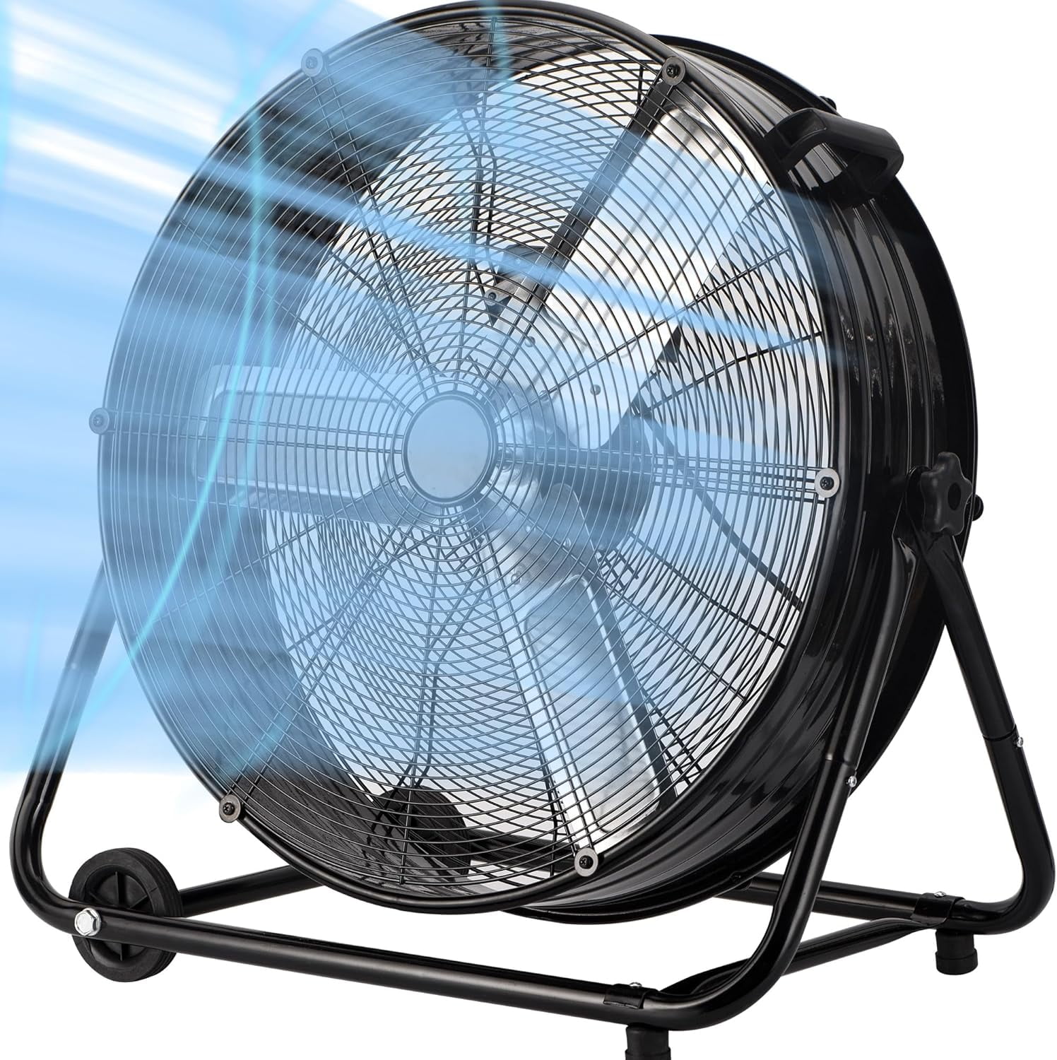 30Inch Industrial Drum Fan,14000CFM Heavy Duty Floor Fan, Powerful 3 ...