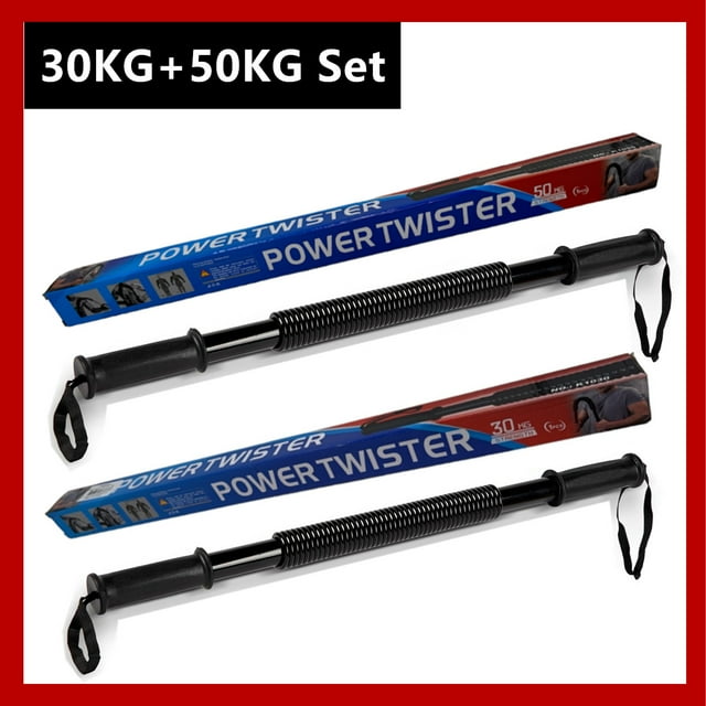 30KG & 50KG Power Twister Bar Set for Upper Body Arms Strength Training ...