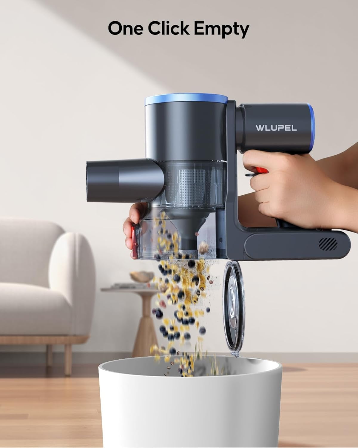 30KPA 400W Cordless Vacuum Cleaner, Stick Vacuum with Max to 45 Mins ...