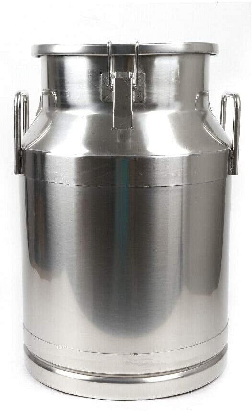 30L/7.92Gal Milk Cans-Stainless Steel Milk Transport Barrels Pail Milk ...