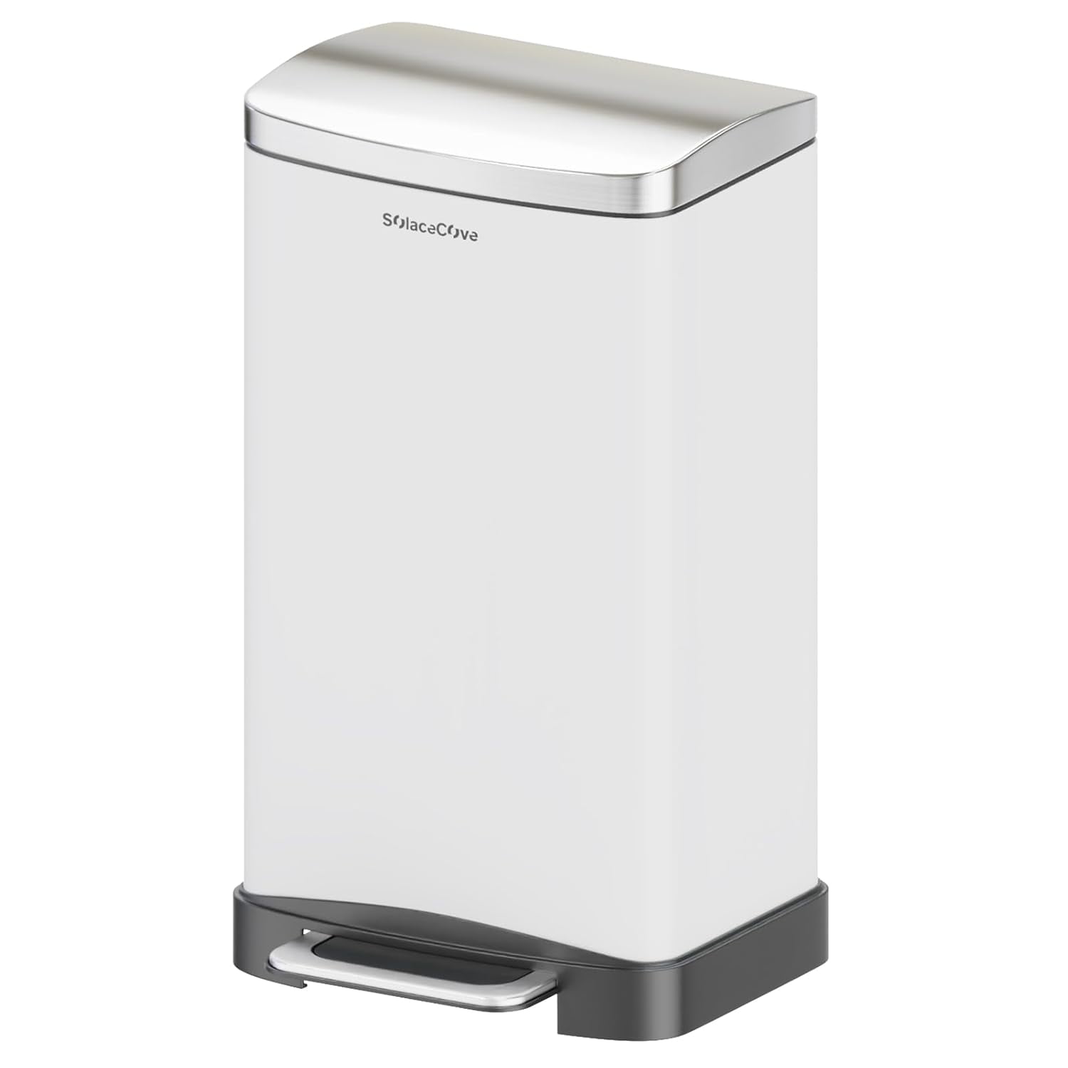 30L/8 Gallon Stainless Steel Garbage Bin with Soft-Close Lid,Step Trash ...