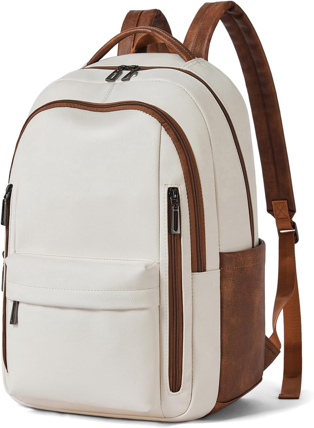 30L Backpack Purse for Women Men Laptop Backpack, Faux Leather Travel ...