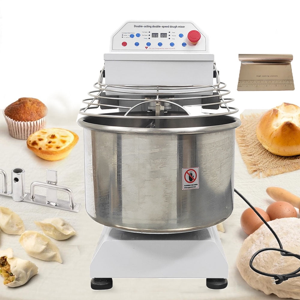 30L Commercial Double-Acting Double-Speed Dough Mixer Stainless Steel Stand Mixer Upgraded ...