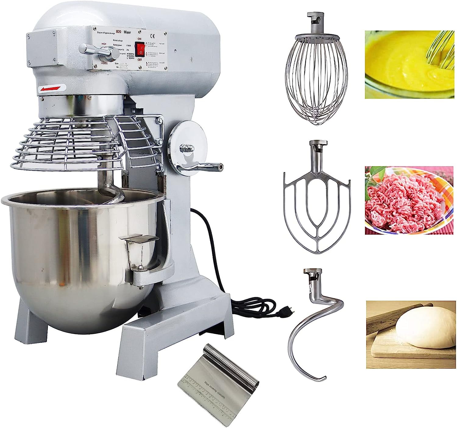 30L Commercial Dough Mixer Electric Food Kneading Machine 3in1 Stand ...