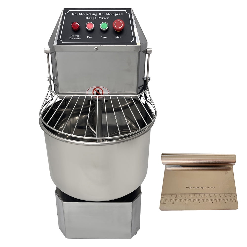 30L Dough Mixer Double Action Double Speed Commercial Electric Stand Spiral Stainless Steel ...