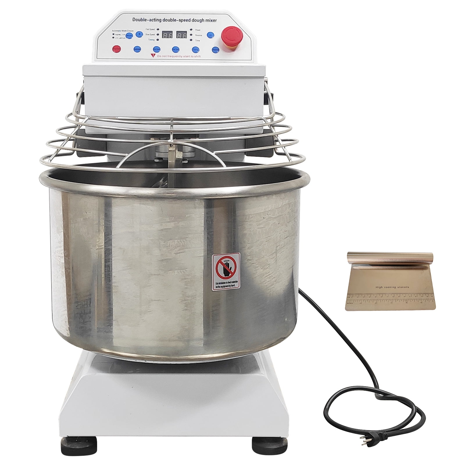 30L Dough Mixer Electric Bread Spiral Food Mixer Dough Kneading Machine Double-Acting Double ...