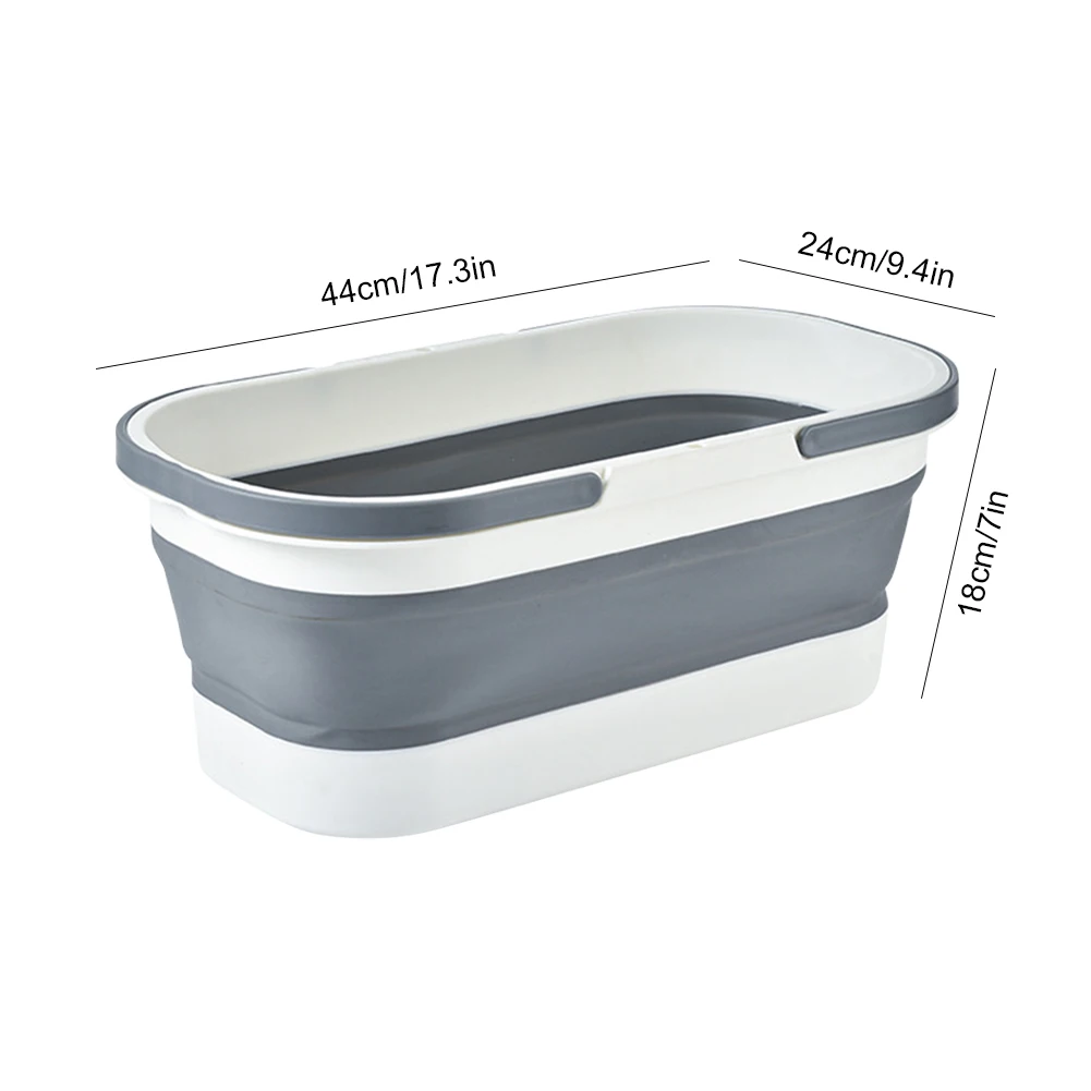 30L Folding Mop Bucket Rectangular Plastic Camping Bucket Large ...