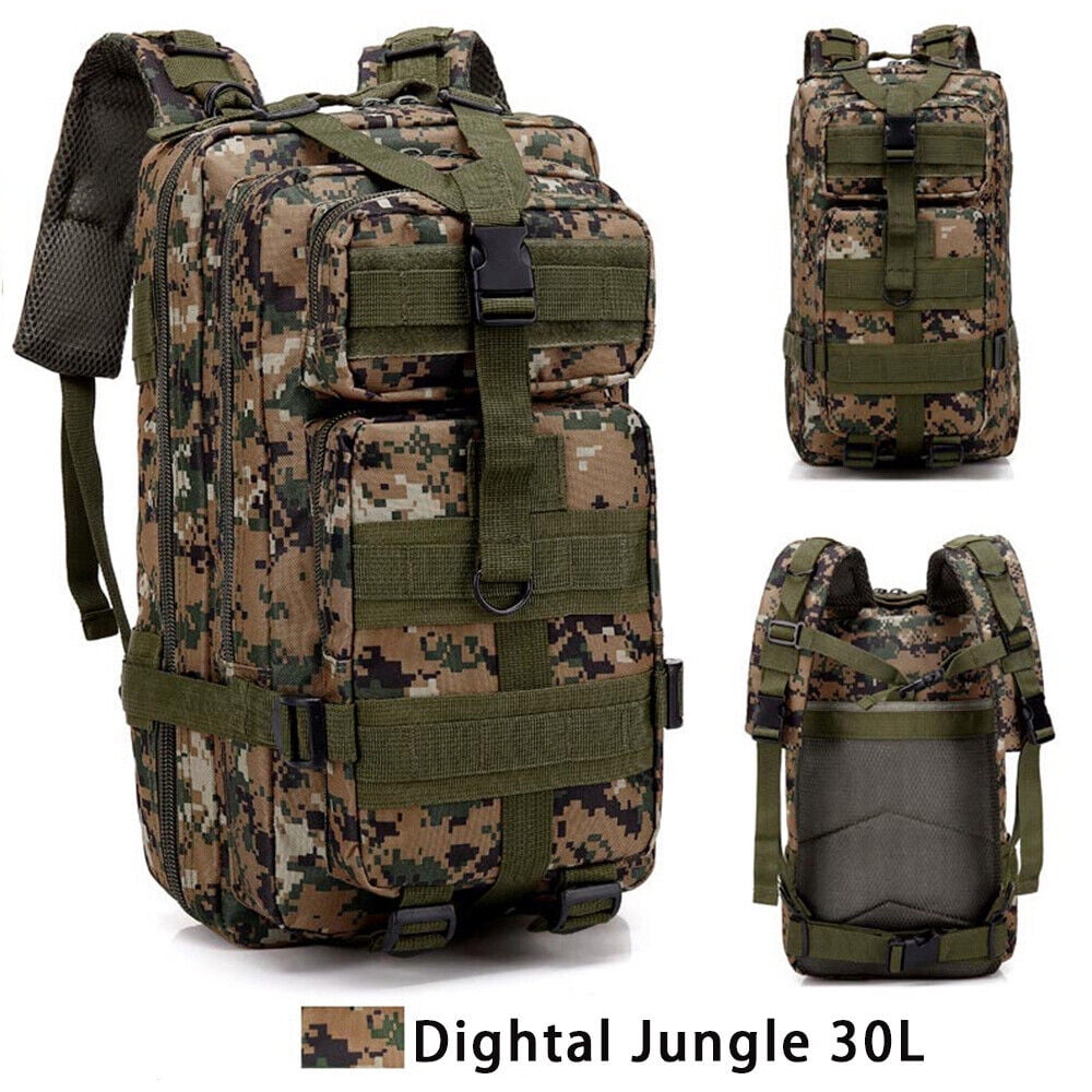 30L Men Rucksack Outdoor Military Tactical Backpack Hiking Camp Travel ...